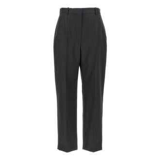 Alexander McQueen Nadelstreifen-Wollhose - - Trousers - Damen - Grau - L