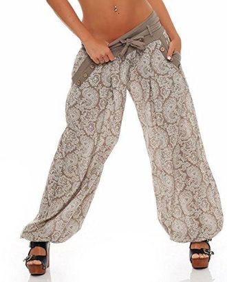 Malito more than fashion Malito Harem Pantalon en Style Boyfriend avec Orient Print Aladin Yoga 3488 Femme Taille Unique (Fango)