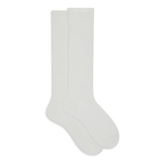 Gallo Gallo, Femme, Sous-v&ecirc;tements, Blanc, Taille: ONE Size Longues Chaussettes en Viscose C&ocirc;tel&eacute;es