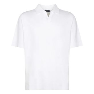 Herno Knit Cotton Polo Shirt - - Tops - Herren - Wei&szlig; - M