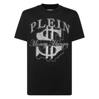 Philipp Plein Homme, Tops, Noir, Taille: 3XL T-Shirt Col Rond