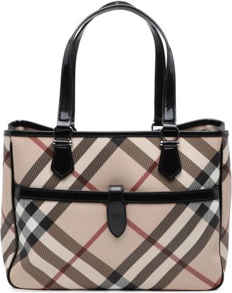 Burberry Shopper - Supernova Check Coated Canvas Tote - Gr. unisize - in Braun - f&uuml;r Damen