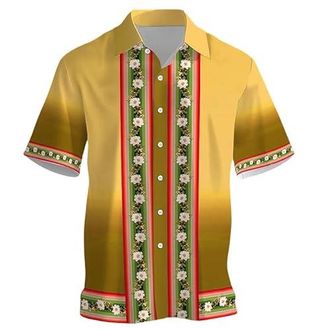 Keephen TangoDS Paisley Chemise Hawaiienne Femmes Hommes Mode Luxe Impression 3D Chemise &agrave; Boutons Vacances Manches Courtes Chemise de Plage