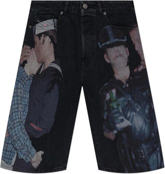 Diesel Homme, Shorts, Noir, Taille: W34 Pr-D-Rixford-S Denim Shorts