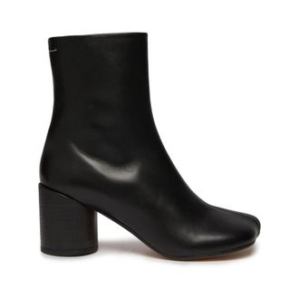 Maison Margiela Schwarze Leder High Block Heels Schuhe - - Shoes - Damen - Schwarzk - 38 EU