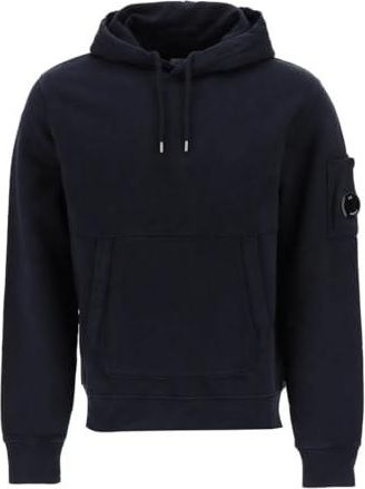 C.P. Company Cotton Fleece Hoodie CMSS137A, Bleu (Total Eclipse Blue), M