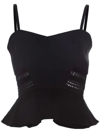 SIMKHAI haut p&eacute;plum bord&eacute; de dentelle - Noir