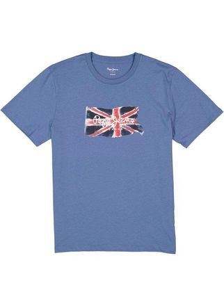 Pepe Jeans London Herren T-Shirt blau Baumwolle