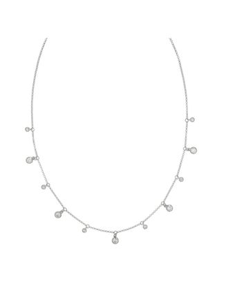 Zeeme Halskette Silber 925, rhodiniert, mit wei&szlig;em Zirkonia - Silber