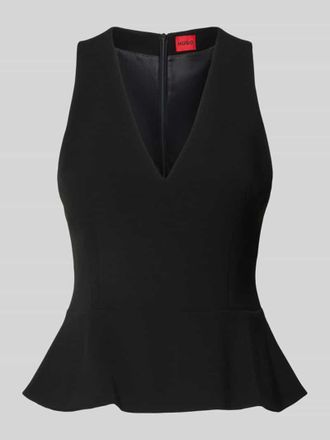 HUGO BOSS Slim Fit Blusentop mit Sch&ouml;&szlig;chen