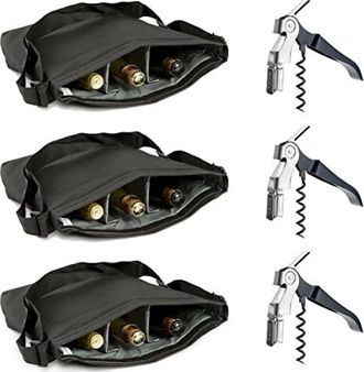 Koala Spain Isothermische Tasche 3 Flaschen Wein (3 Stück) und Zwei-Takt-Korkenzieher (3 Stück)