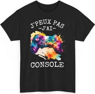 Generic Tee Shirt Unisex Jpeux Pas JAi Console id&eacute;e Cadeau Humour dr&ocirc;le Gaming Couleur Black, Taille L