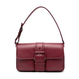 Michael Kors Femme, Sacs, Rouge, Taille: ONE Size Colby Medium Leather Shoulder Bag