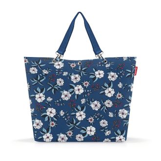 Reisenthel shopper XL garden blue - Geräumige Shopping Bag und edle Handtasche in einem - Aus wasserabweisendem Material