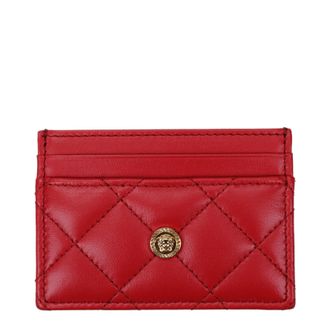 Versace Femmes Porte Documents En Cuir Rouge/Rouge Fonc&eacute;