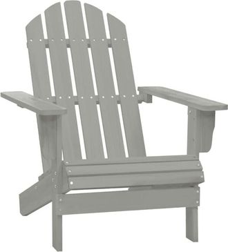 vidaXL Vidaxl - Gartenstuhl Holz Grau Grau