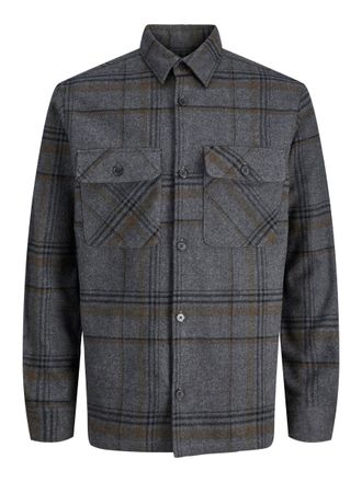 Jack & Jones Jprrayle Melange Check L/S Overshirt Sn