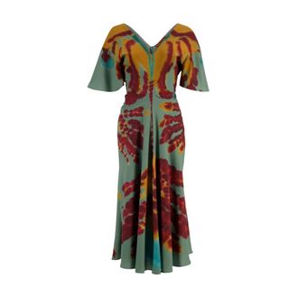 Altuzarra Tie-Dye V-Ausschnitt Midi Kleid - - Dresses - Damen - Mehrfarbig - S