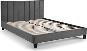 Julian Bowen Rosa Samtbett im Karton 150 cm - Grau