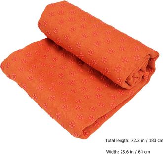Garneck Yogamatte Rutschfest 183X61cm aus PVC mit Pflaumenbl&uuml;tenmuster Fitness Pilates Decke in Orange Leicht und Verschlei&szlig;fest Yogadecke f&uuml;r Yoga Sport