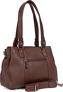 Pellet Paris - Sac port&eacute; &eacute;paule 2 anses - pour Femme - Collection CONFORT - Chocolat - en Cuir de vachette grain&eacute; - Port&eacute; Epaule - Sac a main femme - Sac ban