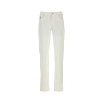 Brunello Cucinelli Cordhose - - Trousers - Herren - Wei&szlig; - M