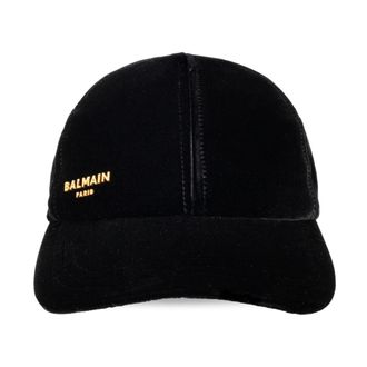Balmain Paris Samtkappe - - Accessories - Damen - Schwarzk - ONE SIZE