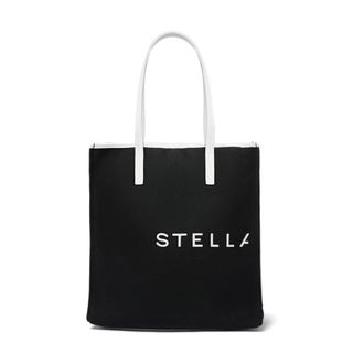 Stella McCartney Canvas Logo Print Moon Charm Bag - - Bags - Damen - Schwarzk - ONE SIZE