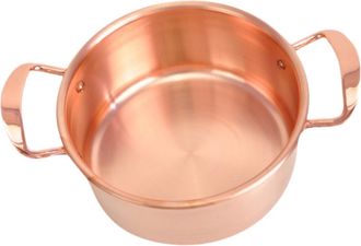 Baoblaze Kupfertopf, Suppentopf, Doppelgriff, antihaftbeschichtet, 16 cm, leicht zu reinigen, hei&szlig;er Topf, Suppentopf f&uuml;r Restaurant, Kochen, Zuhause, Ohne Gla