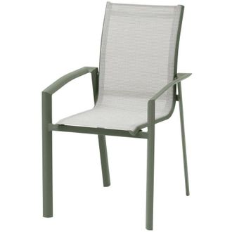 Hesperide Hesperide - Stapelbarer Gartensessel Axant olivgr&uuml;n & lorbeergr&uuml;n Aluminium und Texaline - Hesp&eacute;ride