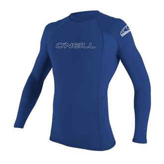 O'Neill WETSUITS Basic Skins L/S Crew Veste Manches Longues Homme, Pacific, FR : XXL (Taille Fabricant : 2XL)