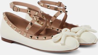 Valentino Garavani Ballerinas Rockstud aus Leder