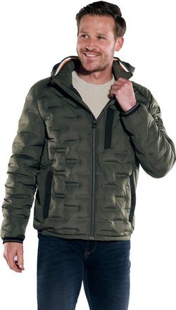 Engbers Kurzjacke engbers Herren Steppjacke mit abnehmbarer Kapuze, Oliv