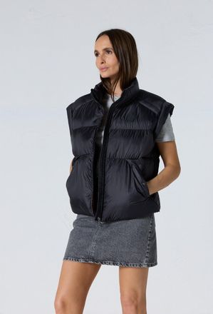 Jott Doudoune courte oversize sans manches Noir Lyna - Taille XS