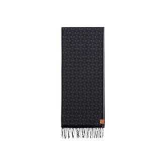 Loewe Kaschmir Anagram Schal mit Fransen - - Accessories - unisex - Schwarzk - ONE SIZE