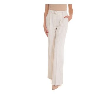 Liu Jo Femme, Pantalons, Beige, Taille: 42 FR Wide Pantalons