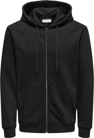 Only & Sons Herren Onsconnor Reg Zip Sweat Hoodie Noos, Schwarz, XS