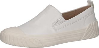 Caprice Damen Slipper aus Leder Flach, Weiß (White Softnap.), 42 EU