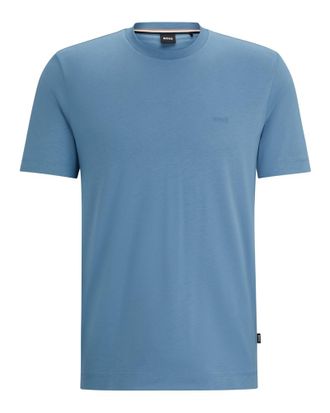 HUGO BOSS Unifarbenes T-Shirt mit gummiertem Logo-Schriftzug in