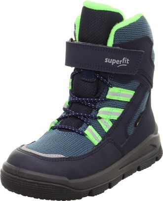 Superfit Mars Stiefel Gore-Tex 1-000088 Schneestiefel, BLAU/HELLGRÜN 8020, 33 EU