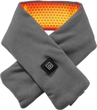 Generic &Eacute;charpe chauffante, portable et coupe-vent avec 3 niveaux de chauffage - Cache-cou dhiver chauffant, pour homme et femme, ski, ext&eacute;rieur, voyage, hive