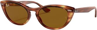 Ray-Ban unisex, Accessoires, Brun, Taille: 54 MM Nina Lunettes de soleil