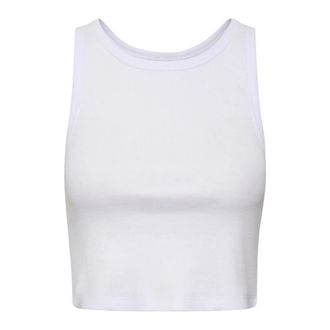 Gestuz Wei&szlig;es Crop Top Gerippte Qualit&auml;t - - Tops - Damen - Wei&szlig; - L