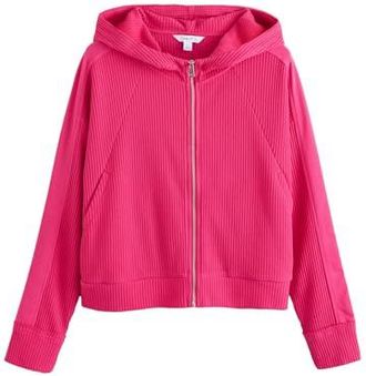 Next Femme Veste &agrave; Capuche zipp&eacute;e &agrave; Texture gaufr&eacute;e Fluro Pink L