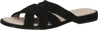 Caprice Damen Pantoletten aus Leder Sommer, Schwarz (Black Suede), 41 EU