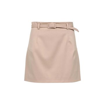 Erika Cavallini Semi Couture Kamelwolle Gabardine Crop Hose - - Skirts - Damen - Braun - M