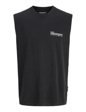 Jack & Jones Jcoinfinity Sun Chest SL T-Shirt &agrave; col Rond pour Homme, Noir, XS