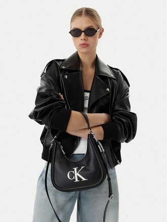 Calvin Klein Handtasche Bold Ck Small Crescent LV04F3561G Schwarz