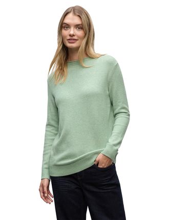 Street One Damen 3015492 Pullover mit Rollkante, Serene Green Mel, 36