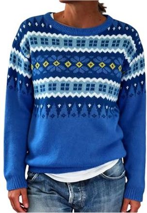 Generic Pull élégant pour femme en tricot doux avec col rond à manches longues, col roulé confortable pour lautomne et lhiver, quotidien, loisirs et bureau, 0